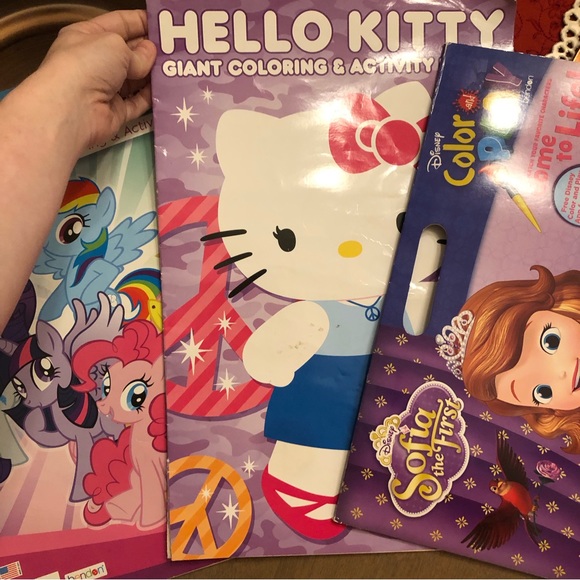 Toys | New My Little Pony Hello Kitty Sofia The First Coloring Book ...